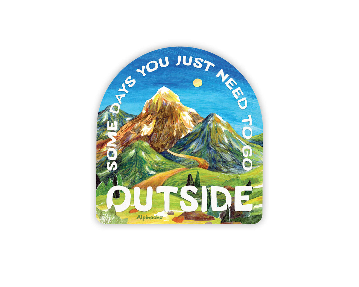 Go Outside Mountain Path Sticker – Alpinecho