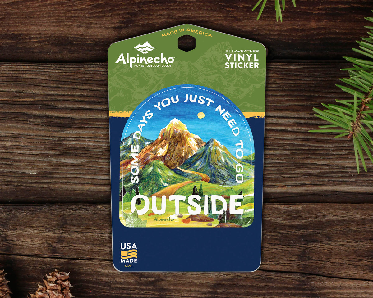 Go Outside Mountain Path Sticker – Alpinecho